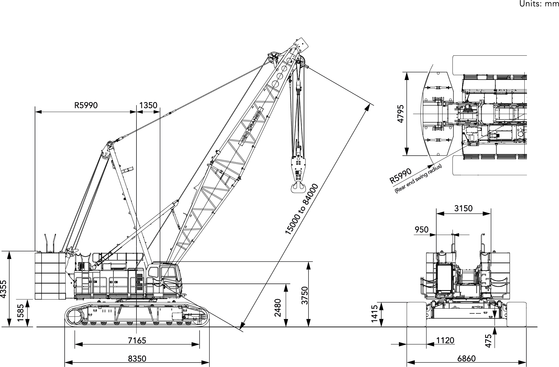 Crawler Crane Diagram